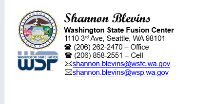 State Patrol – The Washington State Fusion Center – Public Record Sourcerer