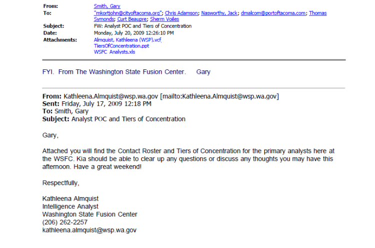 State Patrol – The Washington State Fusion Center – Public Record Sourcerer